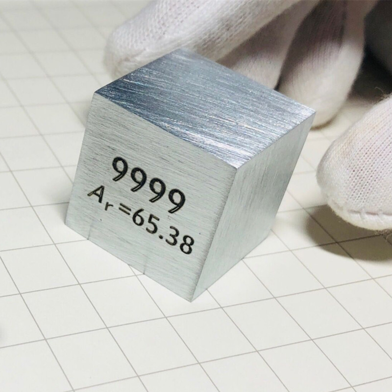 1 Inch Cube of Zinc 99.99% Pure Zn - LJQMETAL