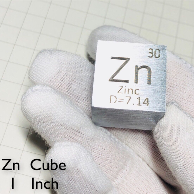 1 Inch Cube of Zinc 99.99% Pure Zn - LJQMETAL