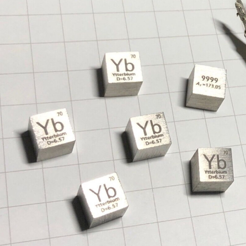 10mm Element Cube of Ytterbium - LJQMETAL